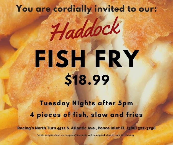 Tuesday Night is Fish Fry Night | Racing's North Turn | Sits directly ...
