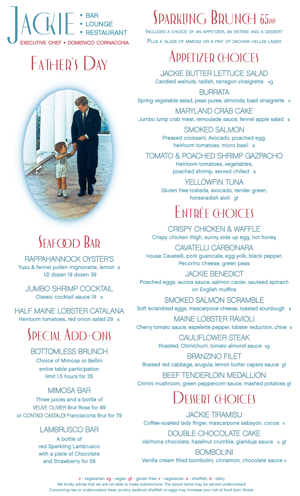 Jackie - open Tuesday - Sunday. Brunch Sat & Sun 11am. Book for Private ...