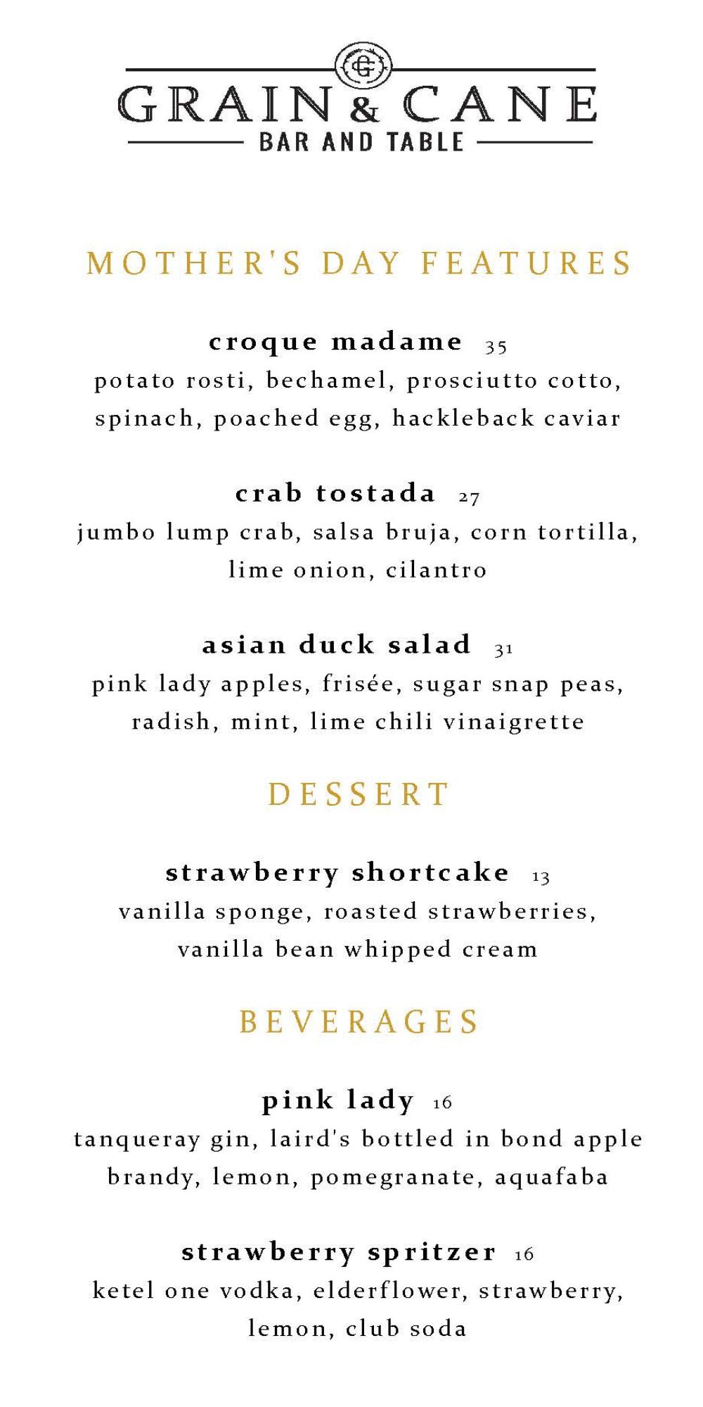 Mother's Day | Grain and Cane