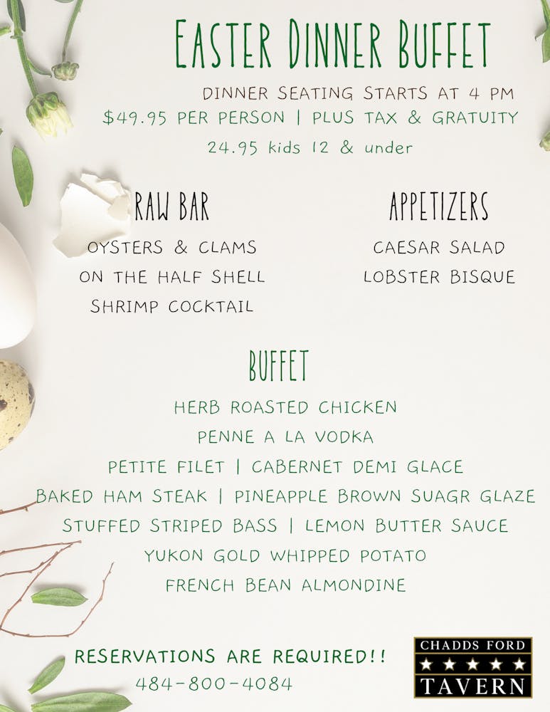 Menus | Chadds Ford Tavern