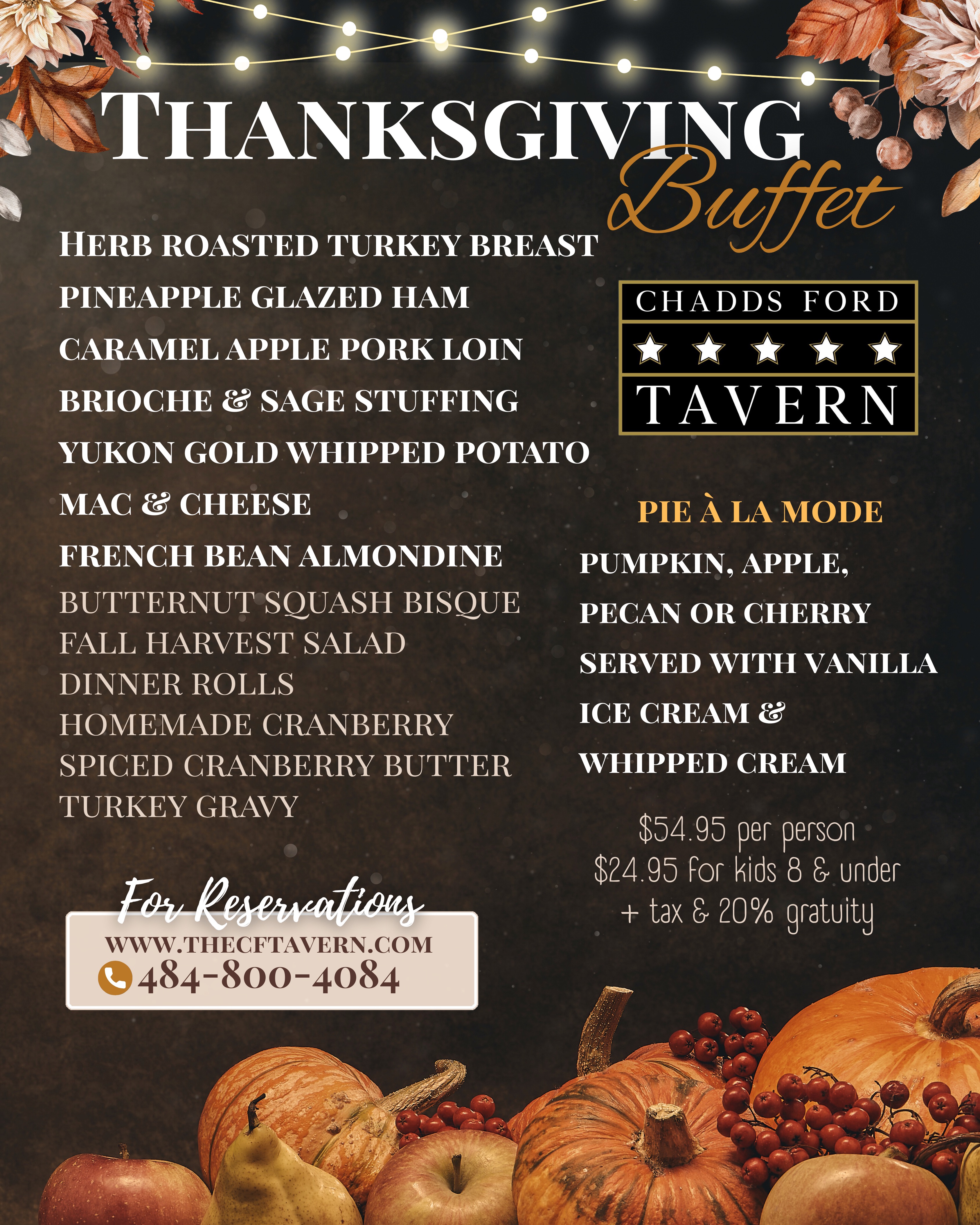 Menus | Chadds Ford Tavern