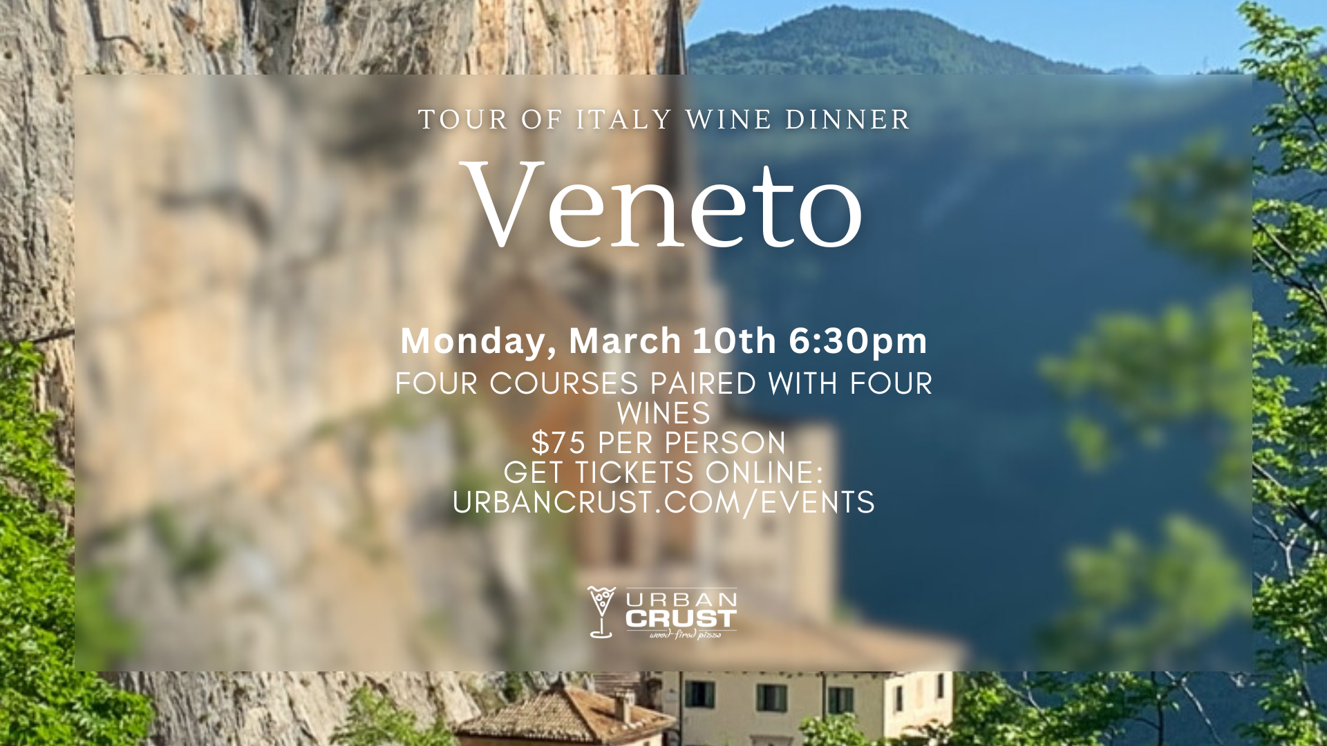 Tour of Veneto Wine Dinner | Urban Crust | Pizza Restaurant in Plano, TX