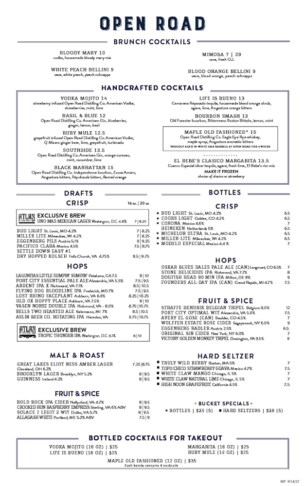 Open Road Merrifield - Restaurant & Bar