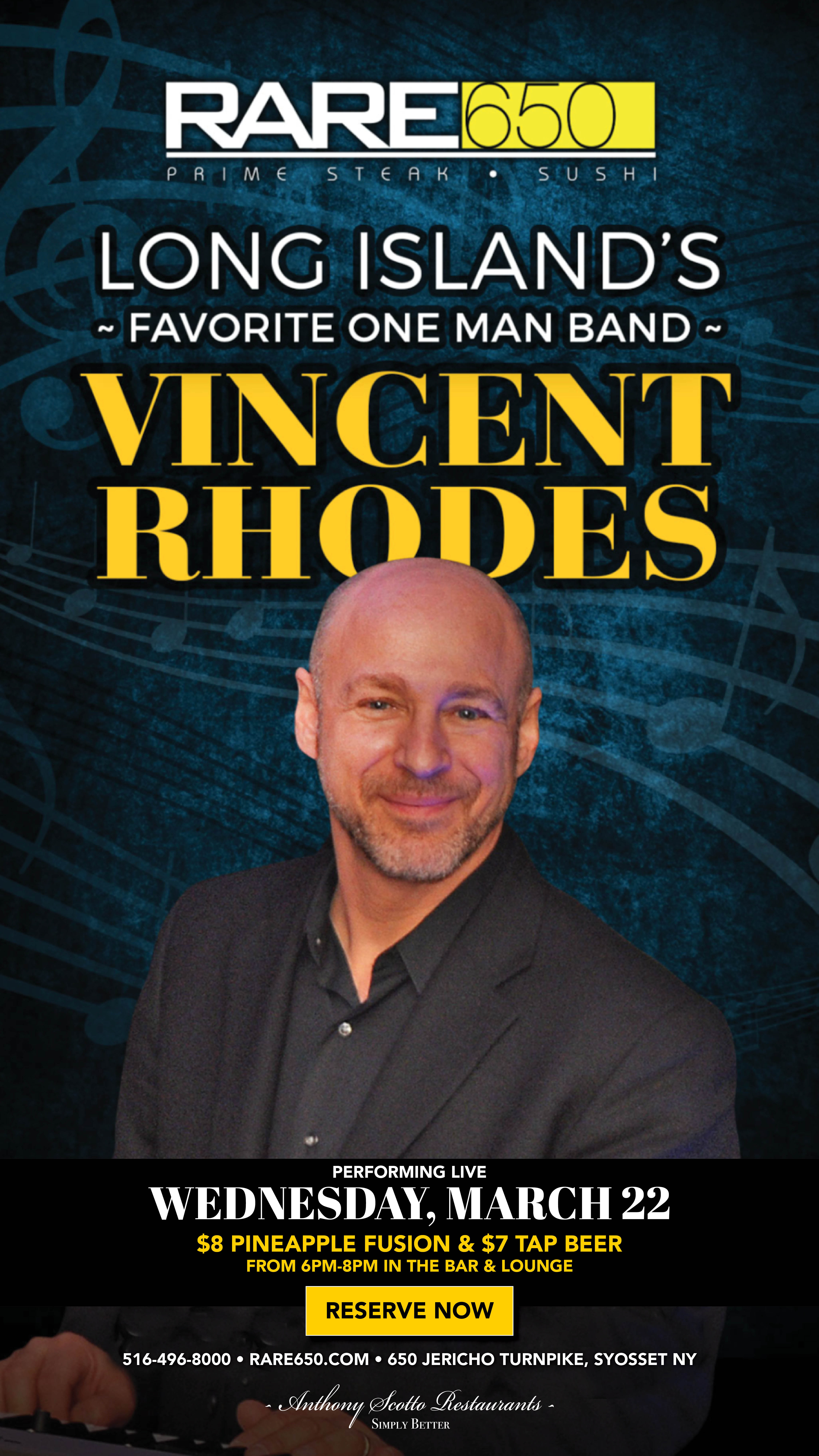 Vincent Rhoes performs live at Rare650