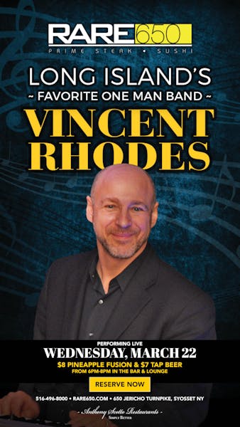 Vincent Rhoes performs live at Rare650