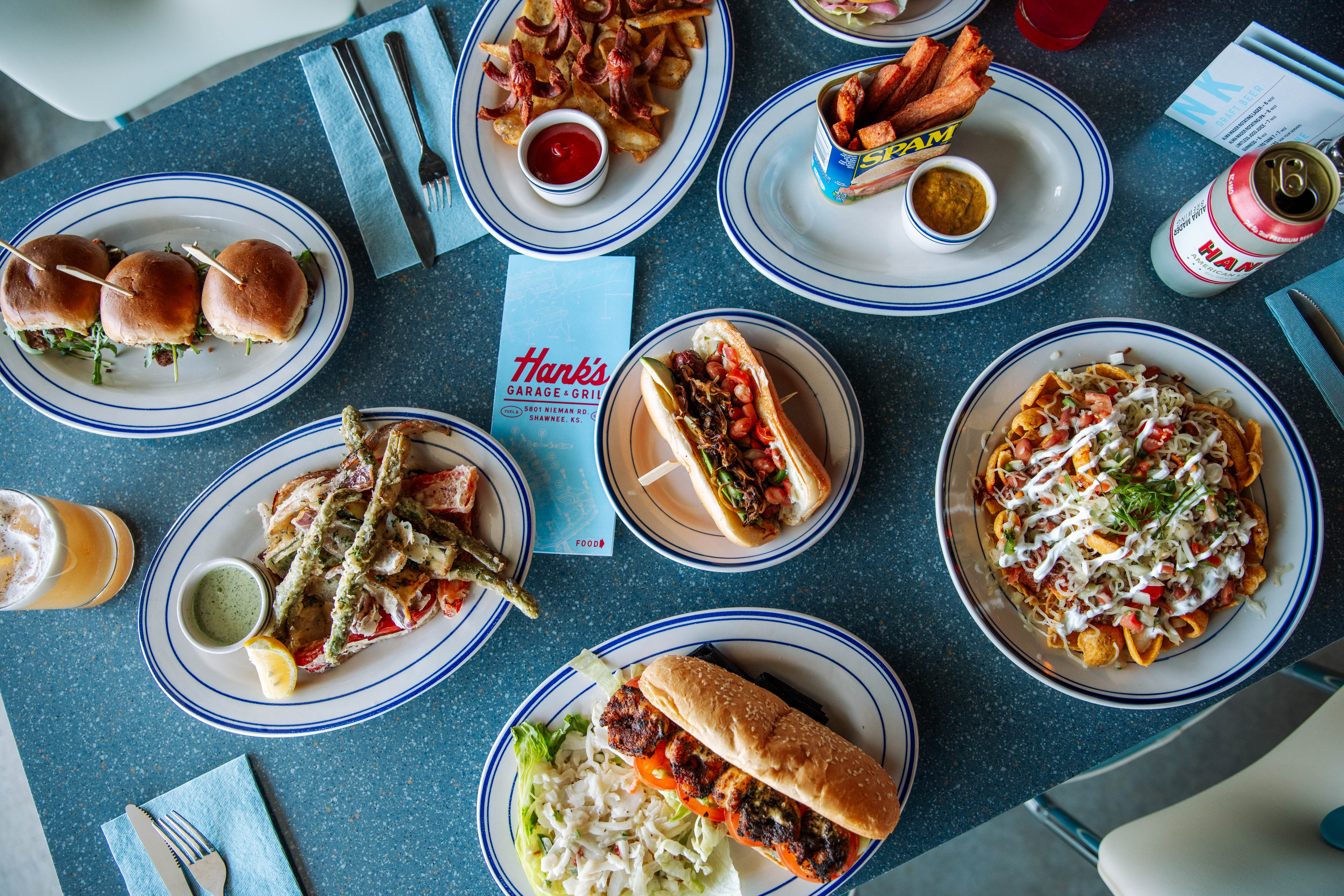 Menus | Hank’s Garage and Grill in Shawnee, KS