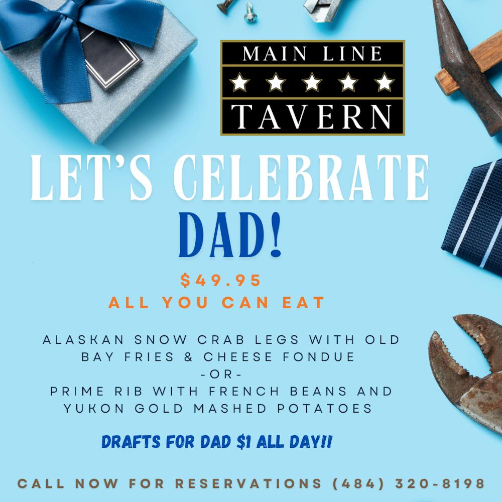 Menus | Main Line Tavern in Paoli, PA