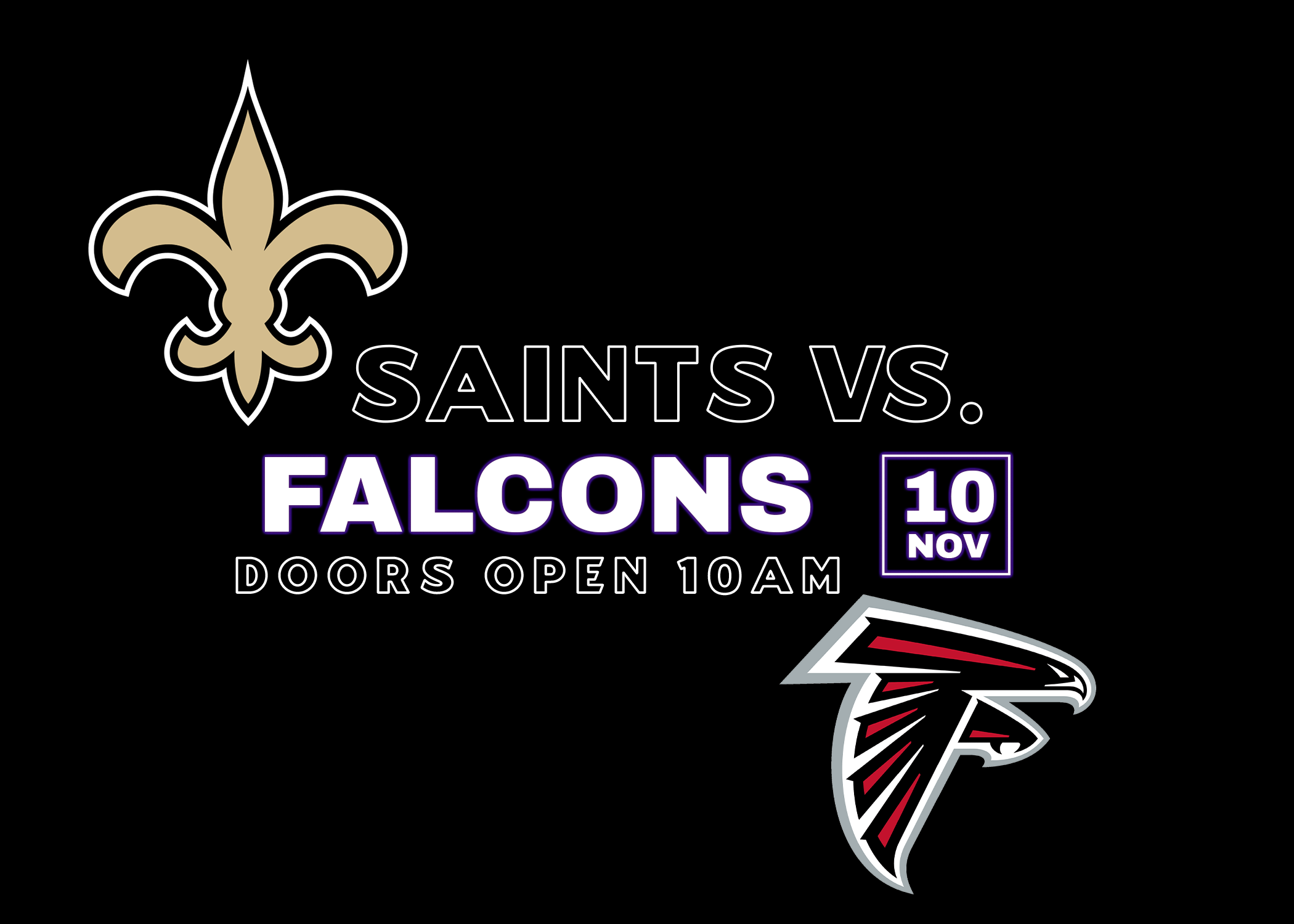 Saints And Falcons Logos Made A Cool Poster For The Upcoming Game