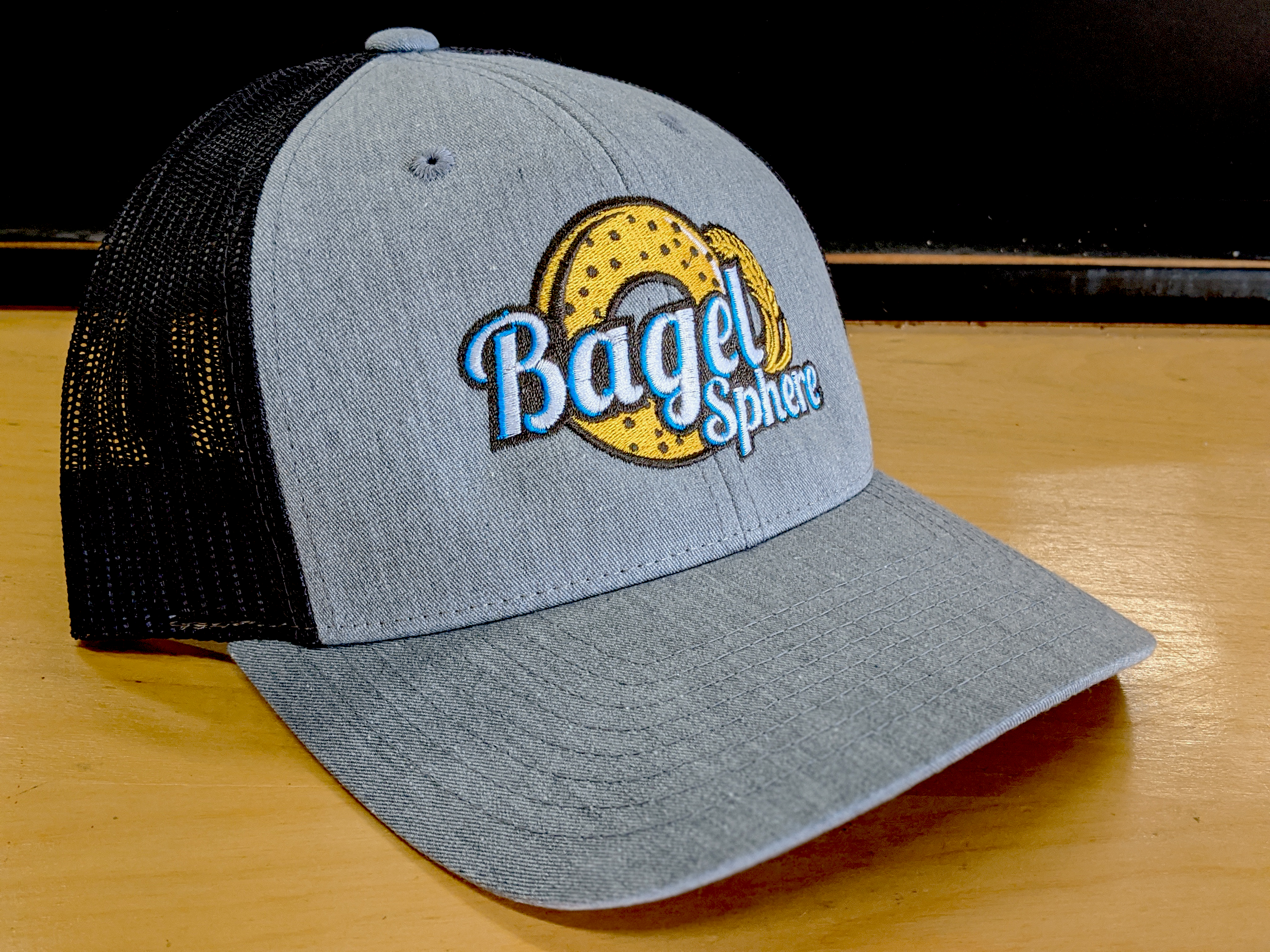 Snapback Cap - Black & Gray | Bagel Sphere