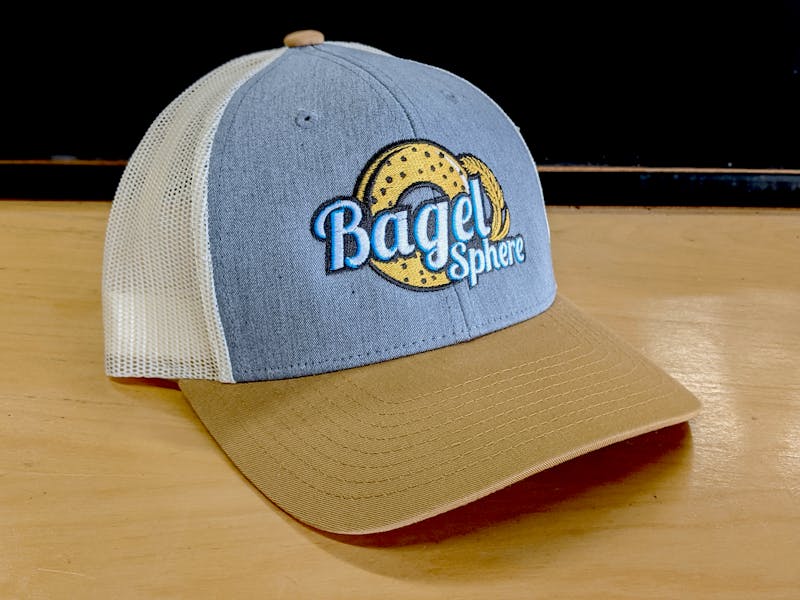 Snapback Cap - Gold, Gray & White | Bagel Sphere