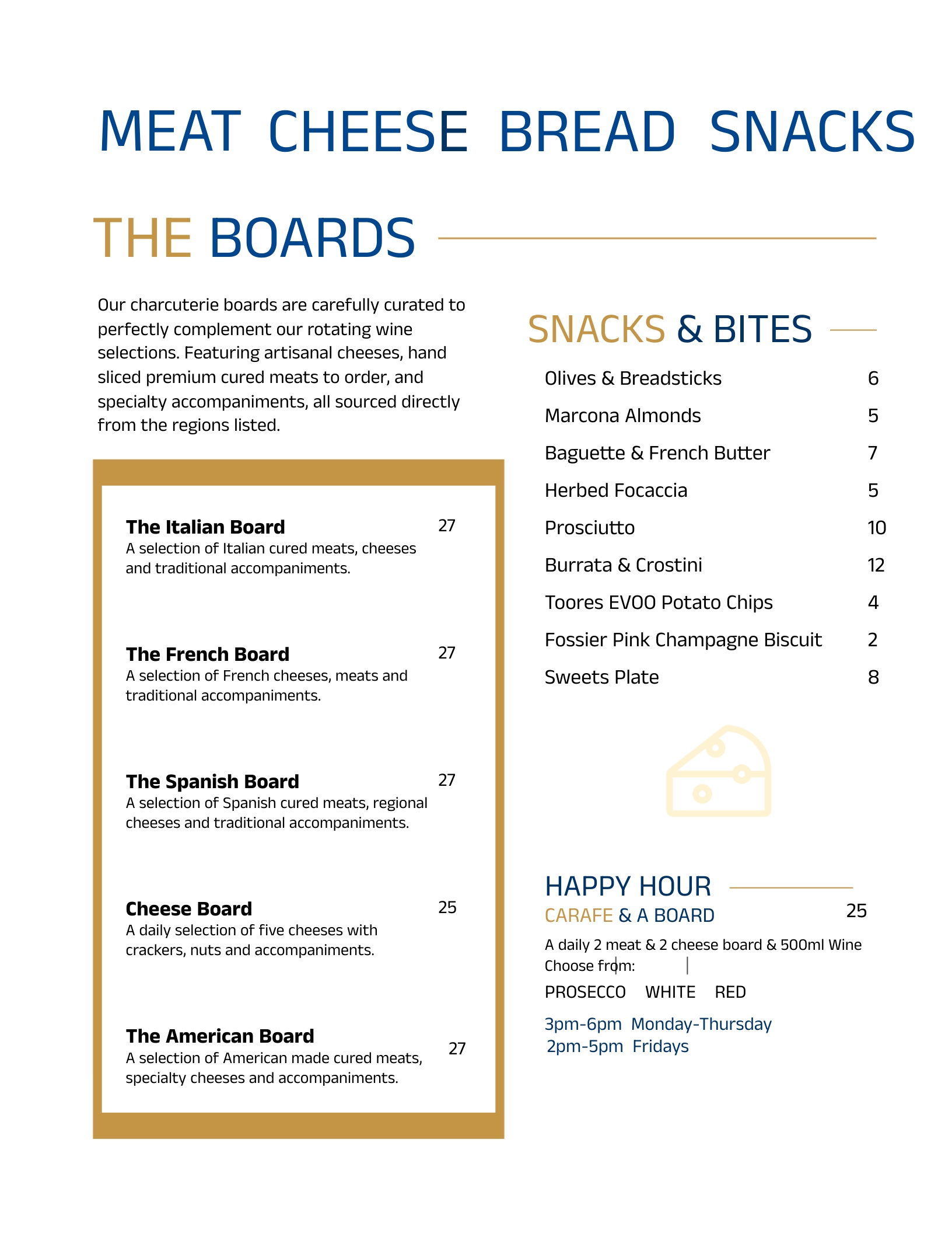 Menus | Class Act Wines in Las Vegas, NV