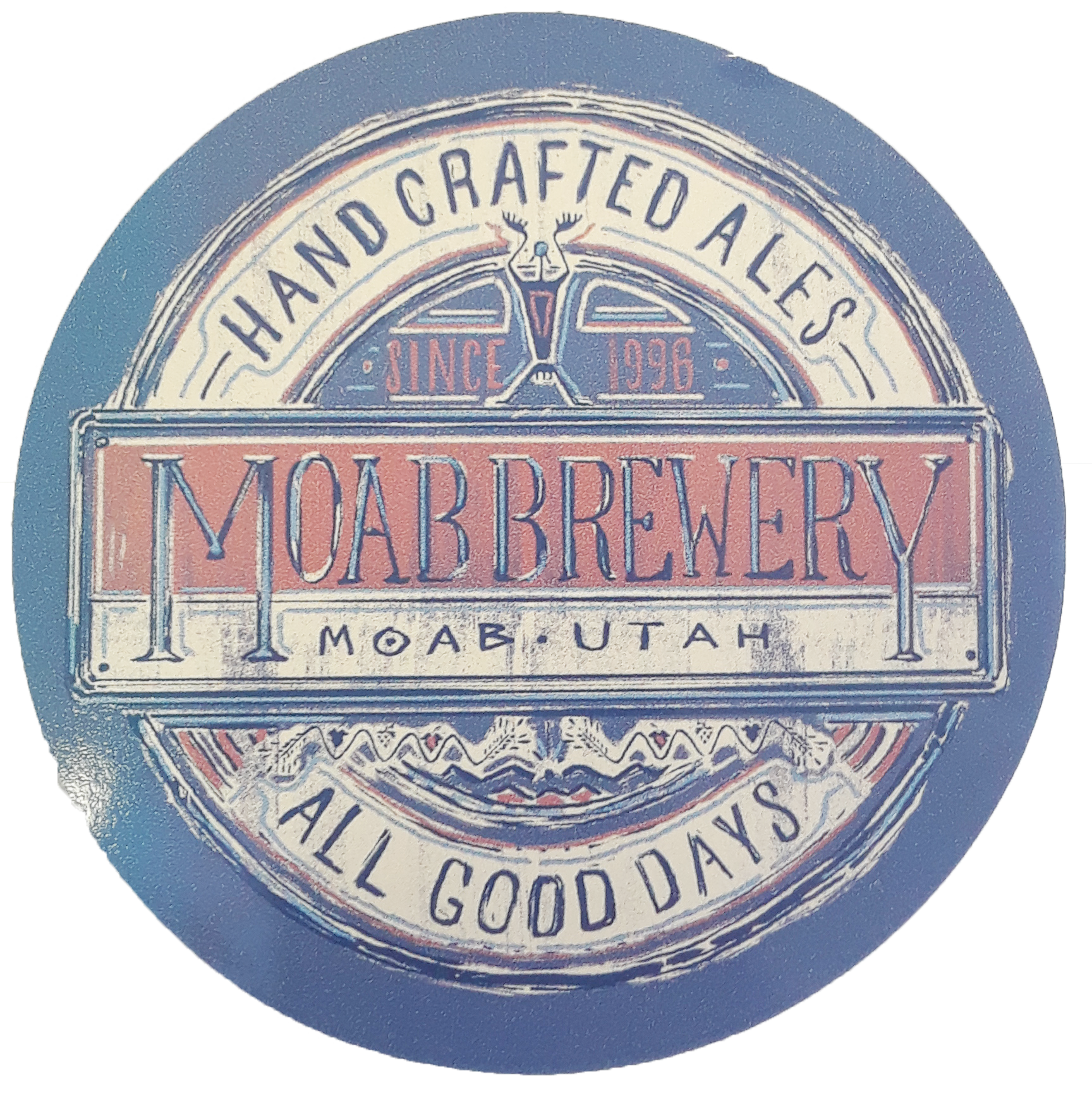 Moab Brewery Round Logo Sticker | Moab Brewery in Moab, UT