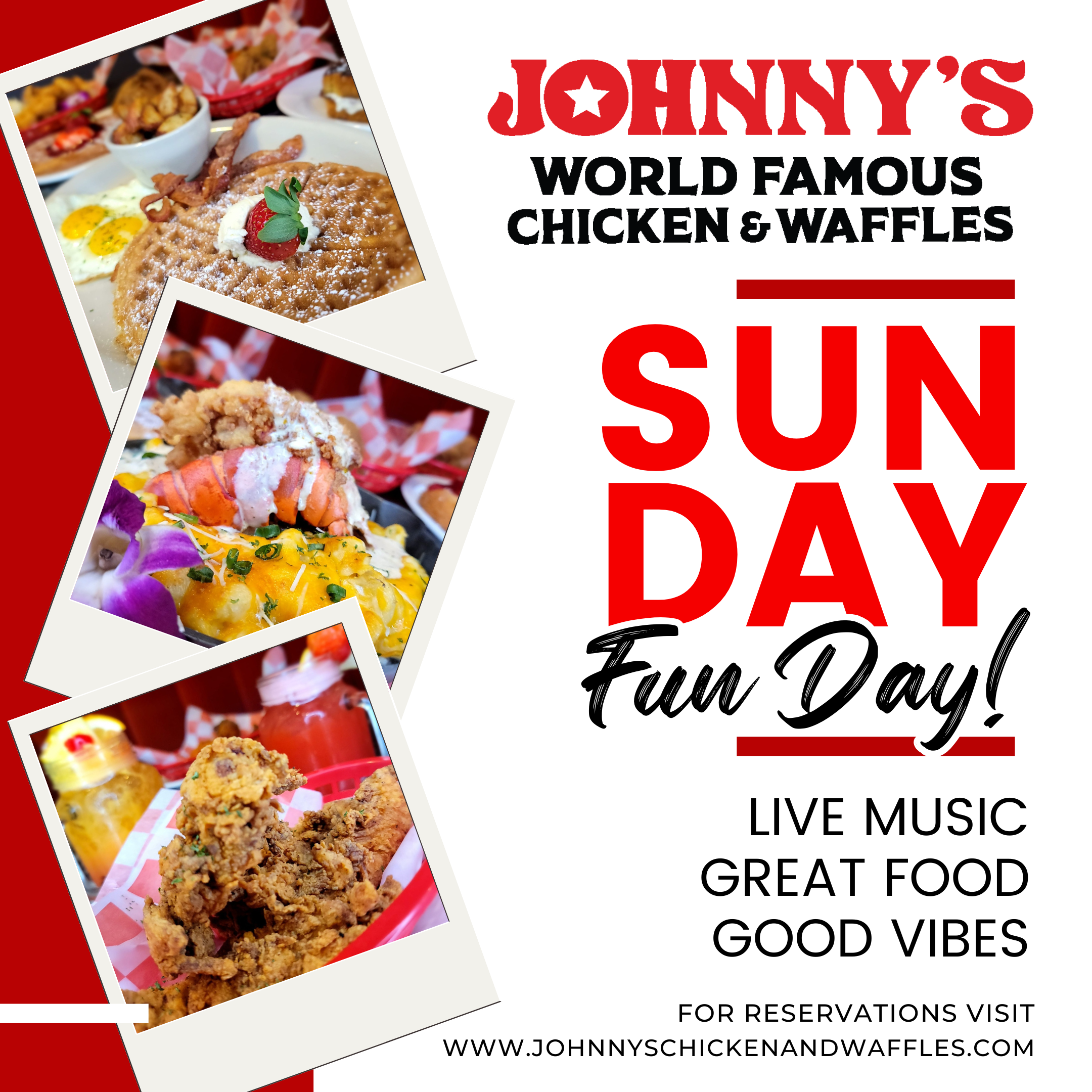 Sunday Funday | Johnny's Chicken and Waffles | American Restaurant in GA, AZ & TX