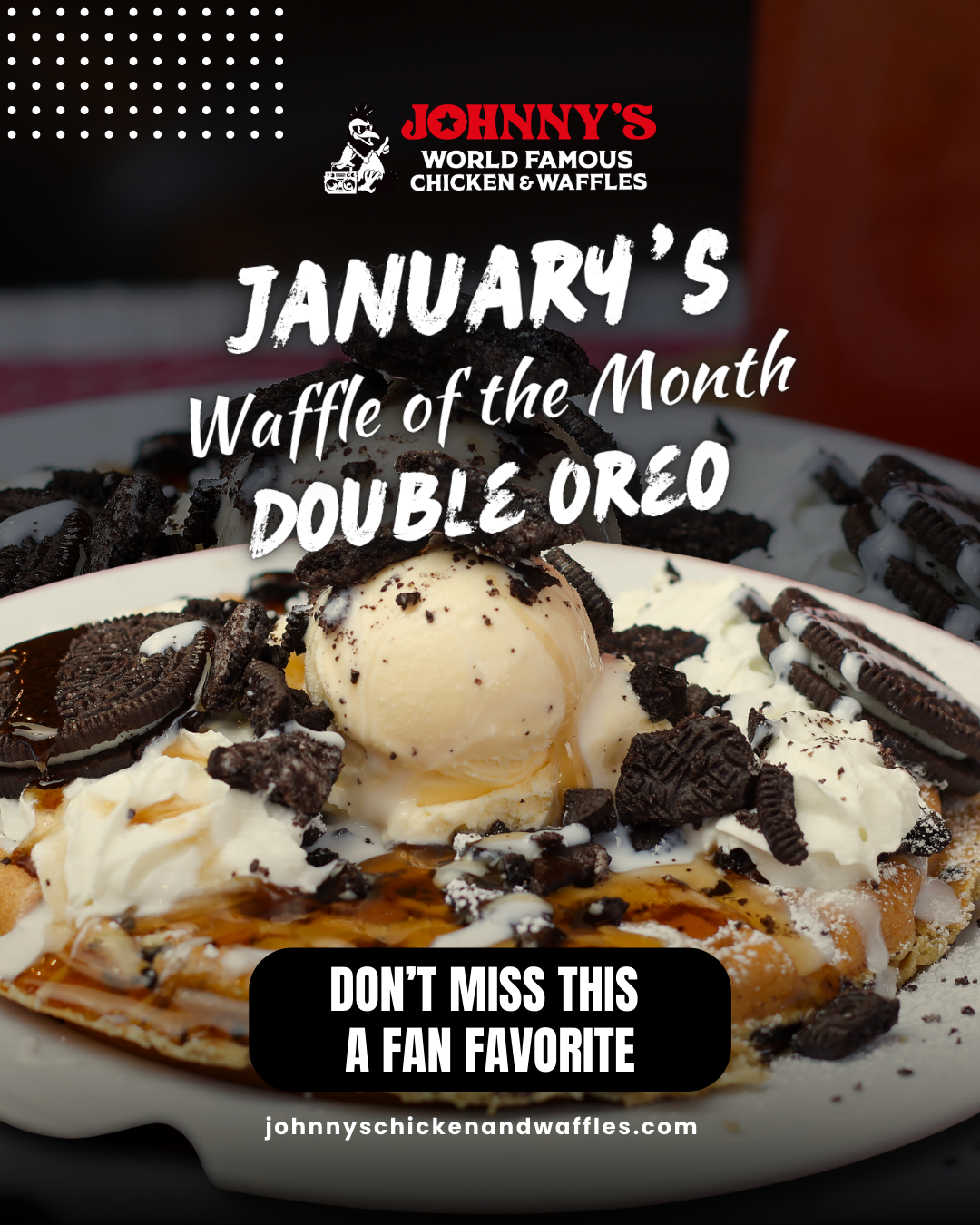 January Waffle Of The Month! | Johnny's Chicken and Waffles | American ...