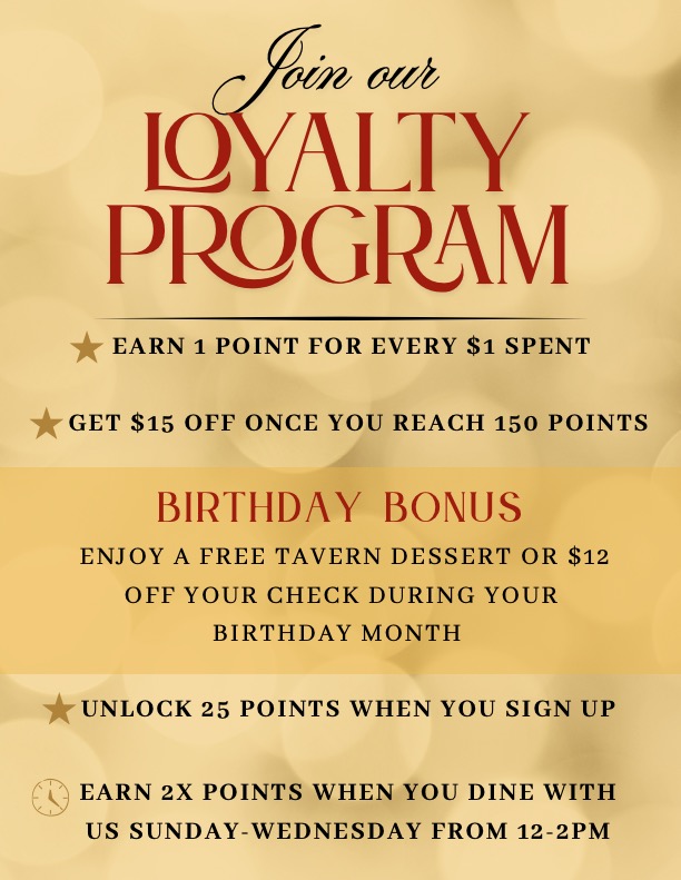 Loyalty Program | Kings Tavern American Restaurant in Coatesville, PA