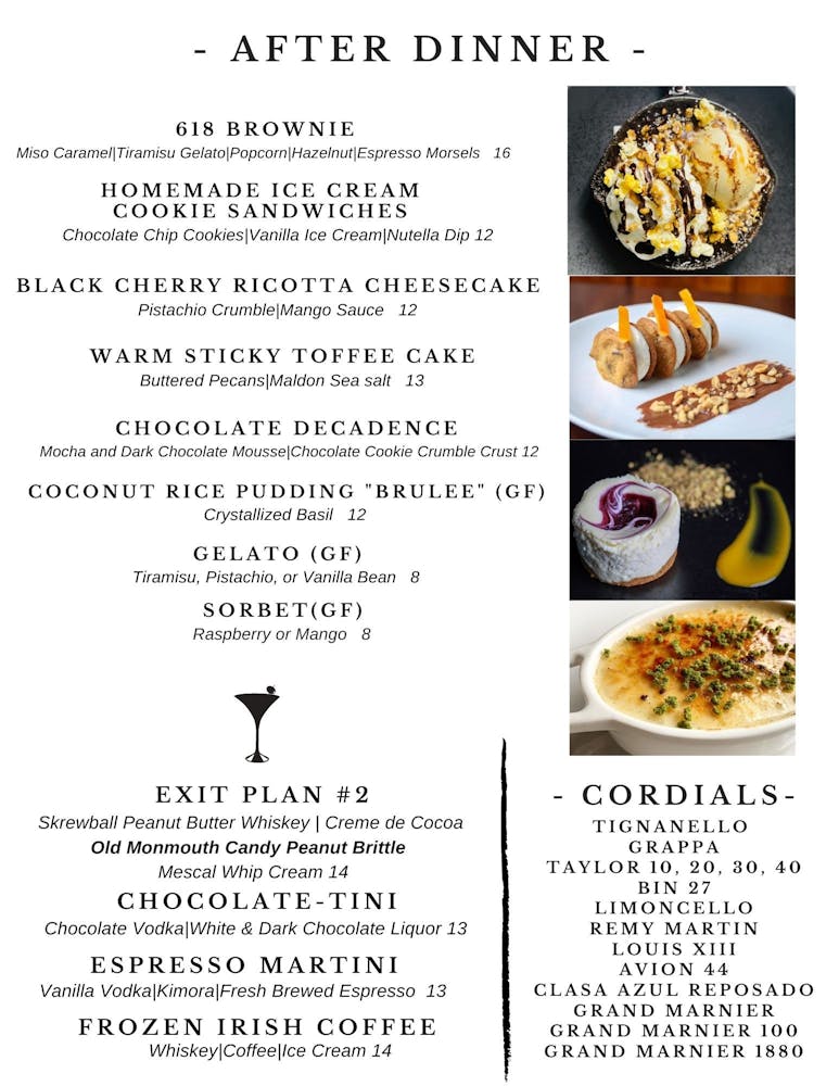 Menus | 618 Restaurant