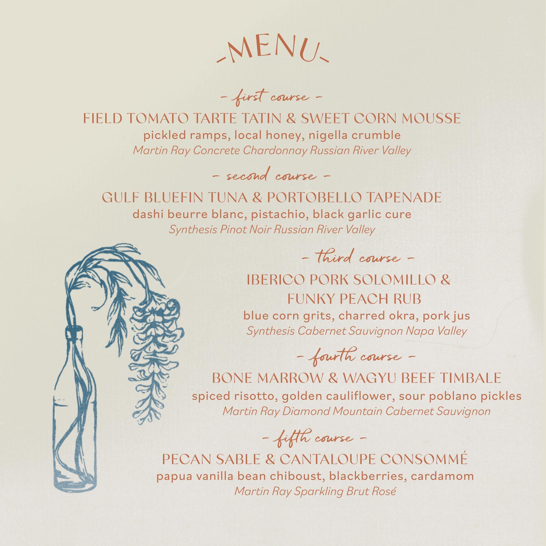 Martin Ray Wine Dinner | Copper Vine | Wine Bar in New Orleans, LA