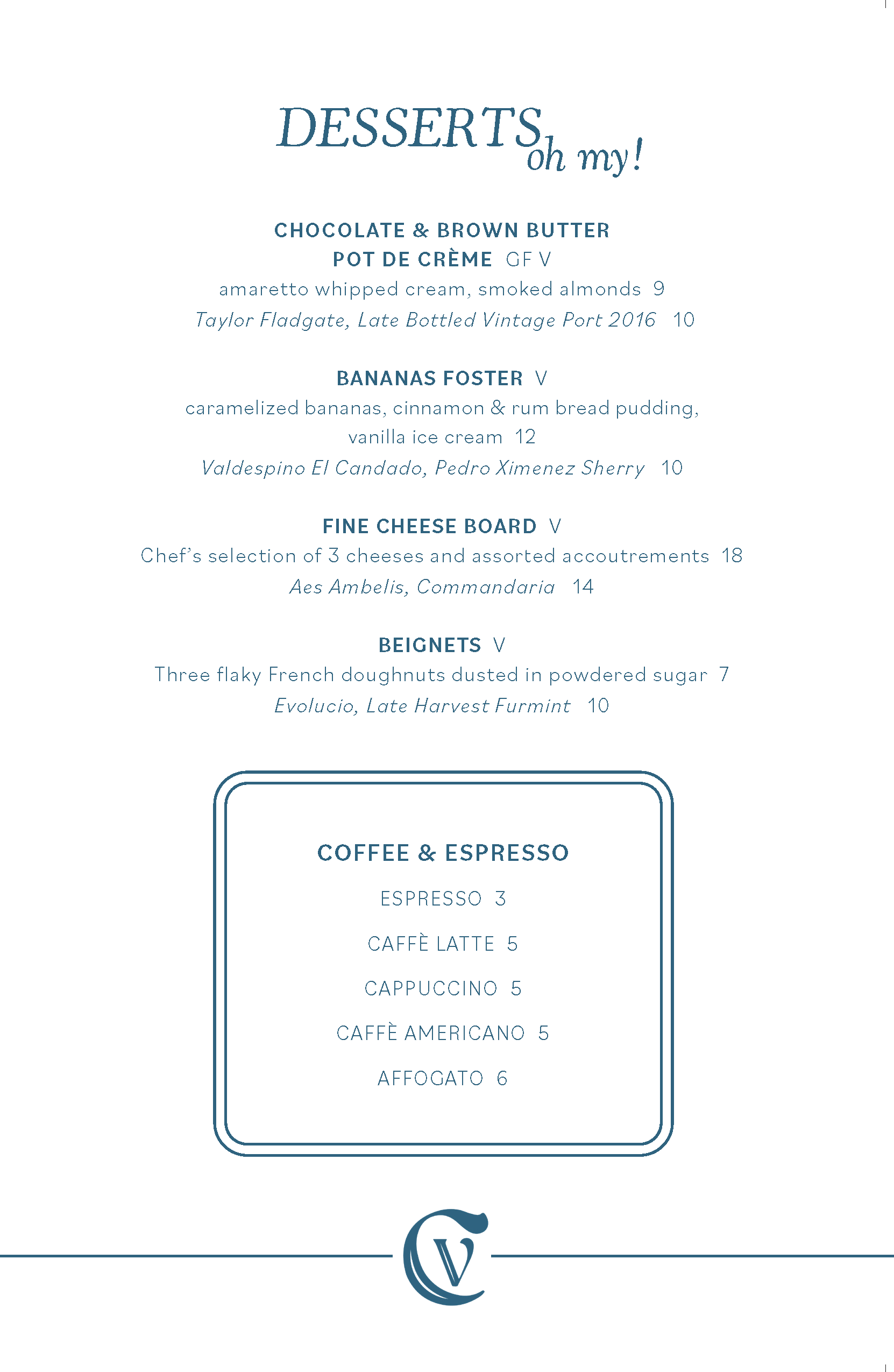 Menus | Copper Vine in New Orleans, LA