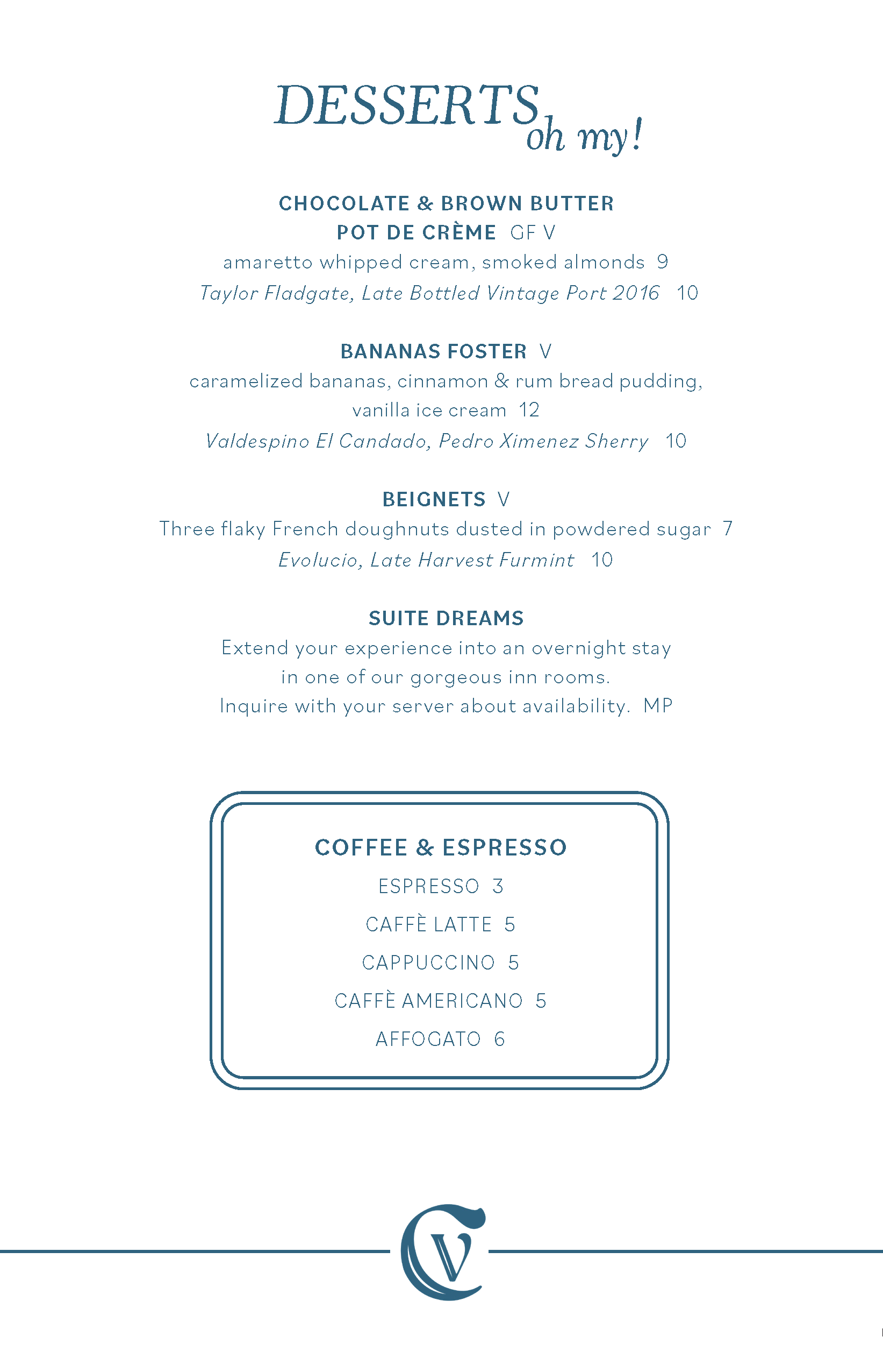 Menus | Copper Vine in New Orleans, LA