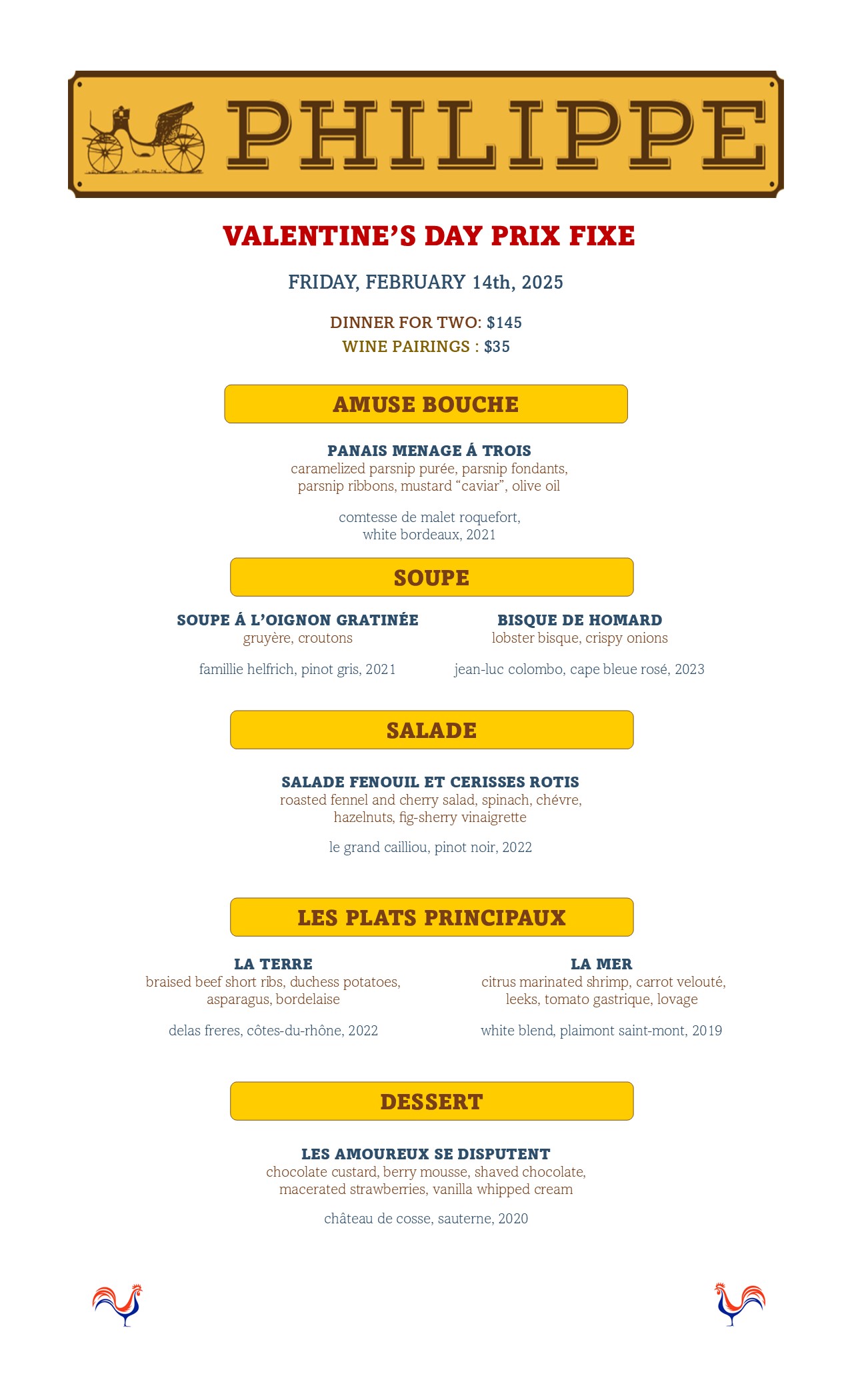 Menus | Philippe French Bistro & Bakery in Fort Collins, CO