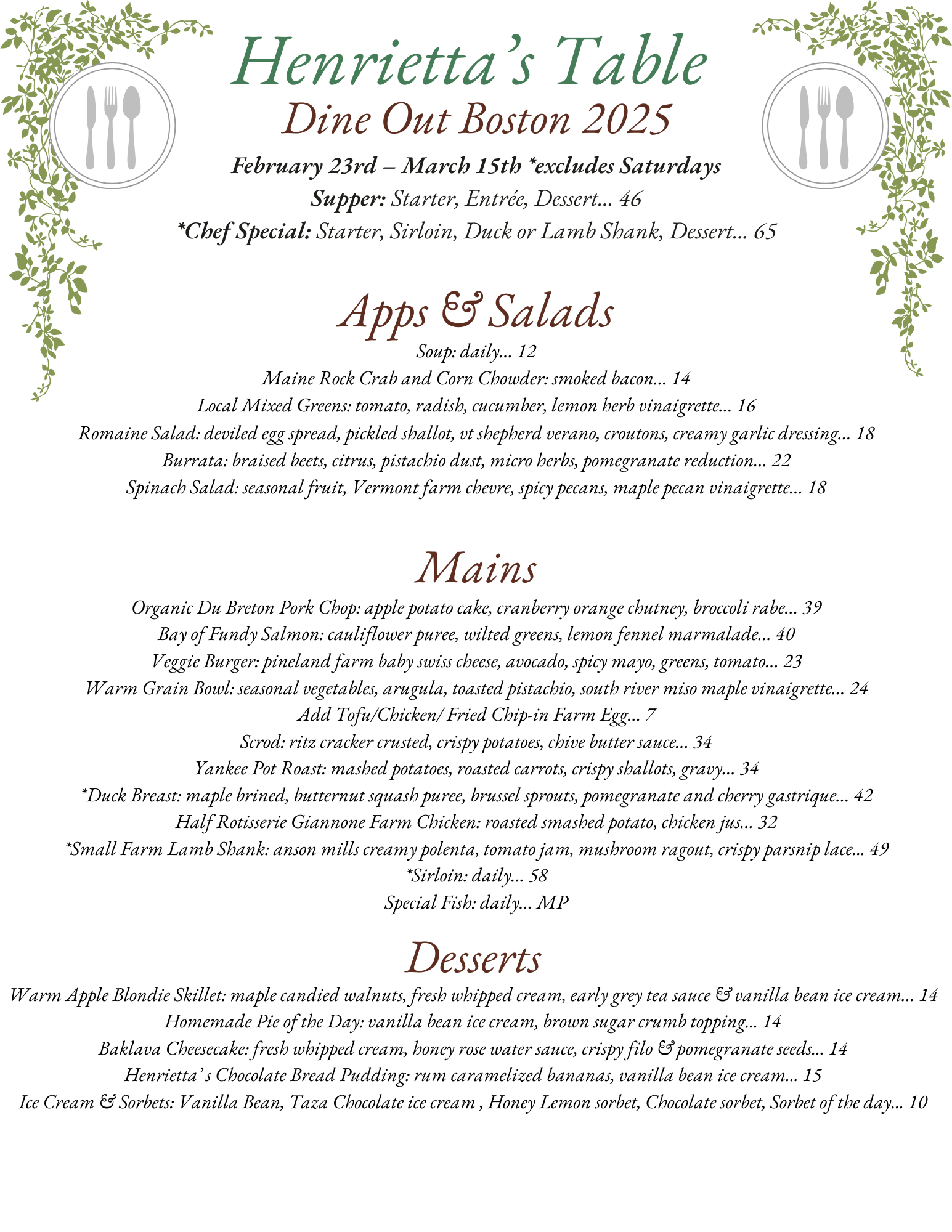 Henrietta's Table - Honest to Goodness New England Cooking