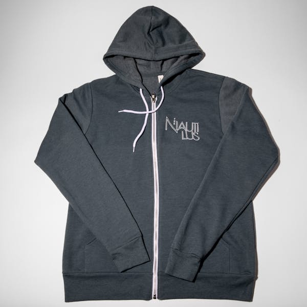 Slate Blue Zip Up Hoodie | The Nautilus | Come Get a Taste