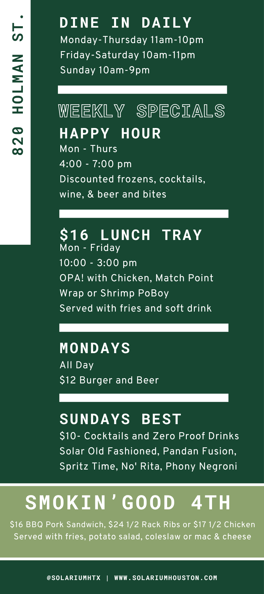 JULY SPECIALS | Solarium | Pickleball and Padel Courts in Houston, TX