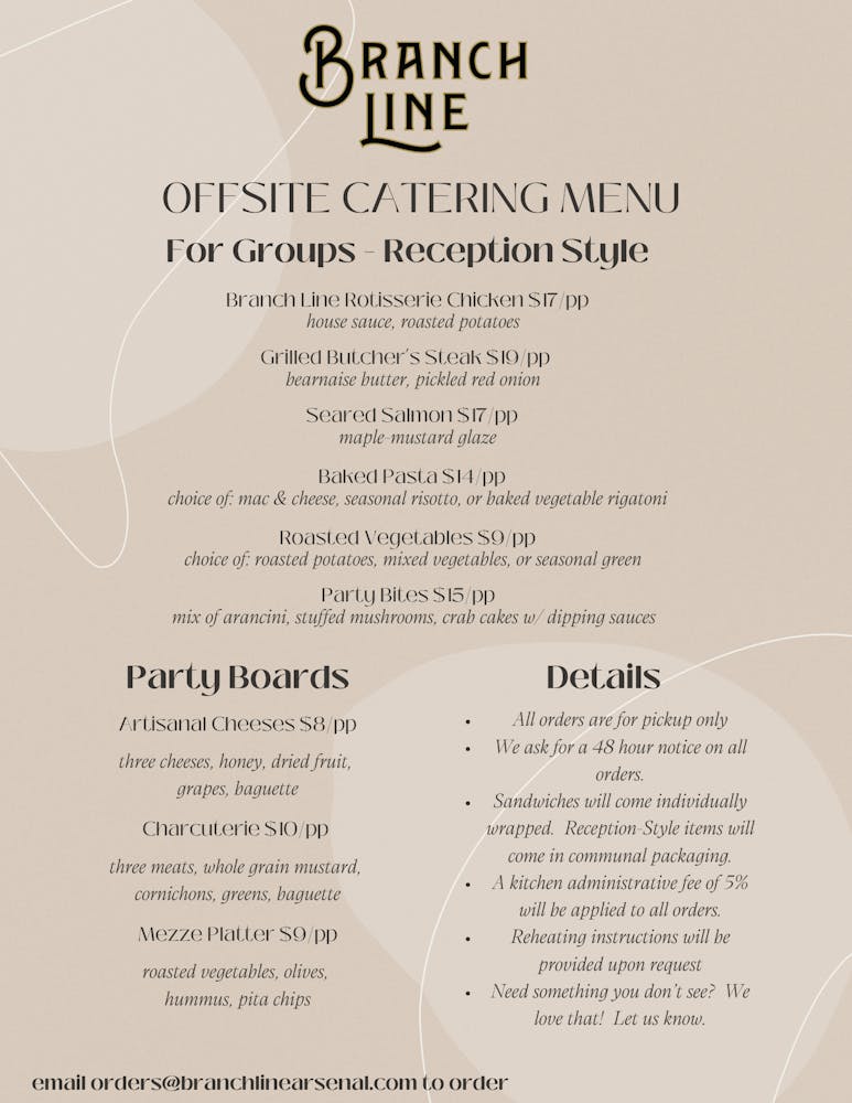 Catering | Branch Line