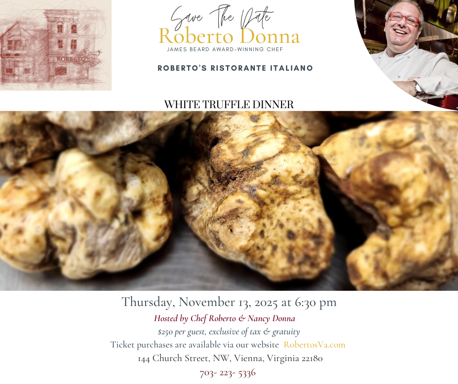 White Truffle Dinner - November 13th | Roberto's Ristorante Italiano ...