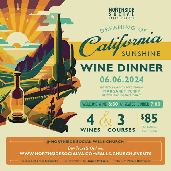 Dreaming of California Sun Wine Dinner | Northside Social