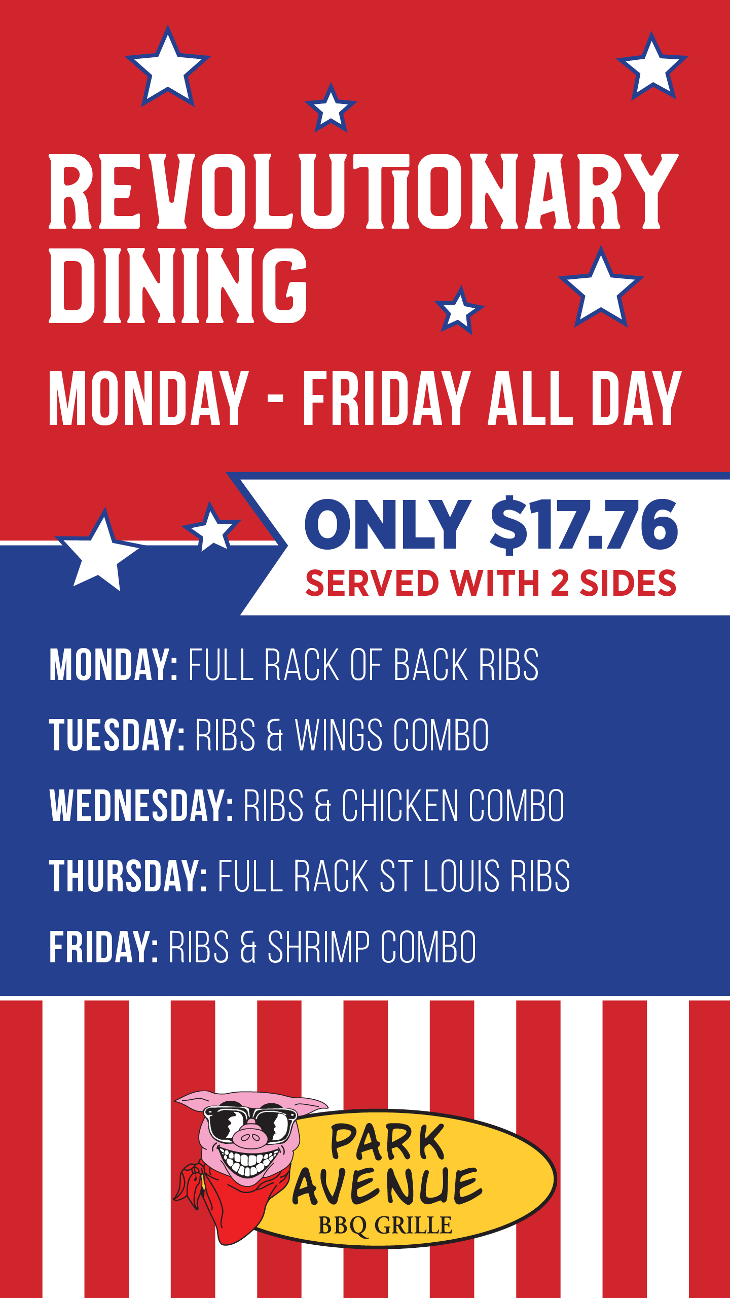 Specials | Park Avenue BBQ Grille