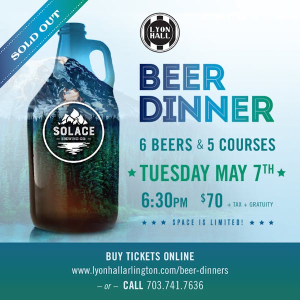 Solace Brewing Beer Dinner | Lyon Hall
