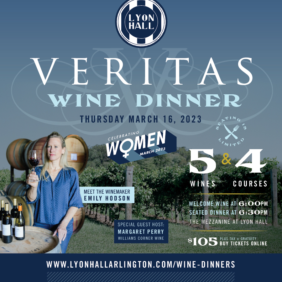 Women in Wine Dinner featuring Veritas Vineyards | Lyon Hall