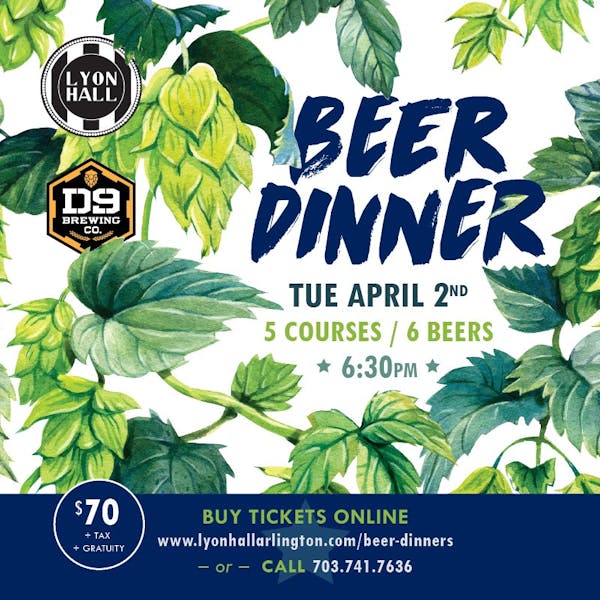 D9 Brewing Beer Dinner | Lyon Hall
