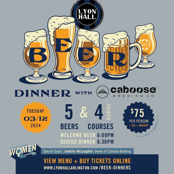 Celebrating Women in Brewing Beer Dinner | Lyon Hall