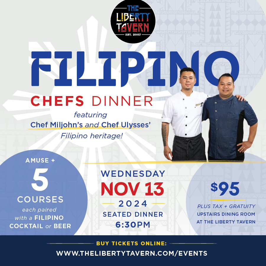 Filipino Chefs Dinner in Arlington, VA The Liberty Tavern.