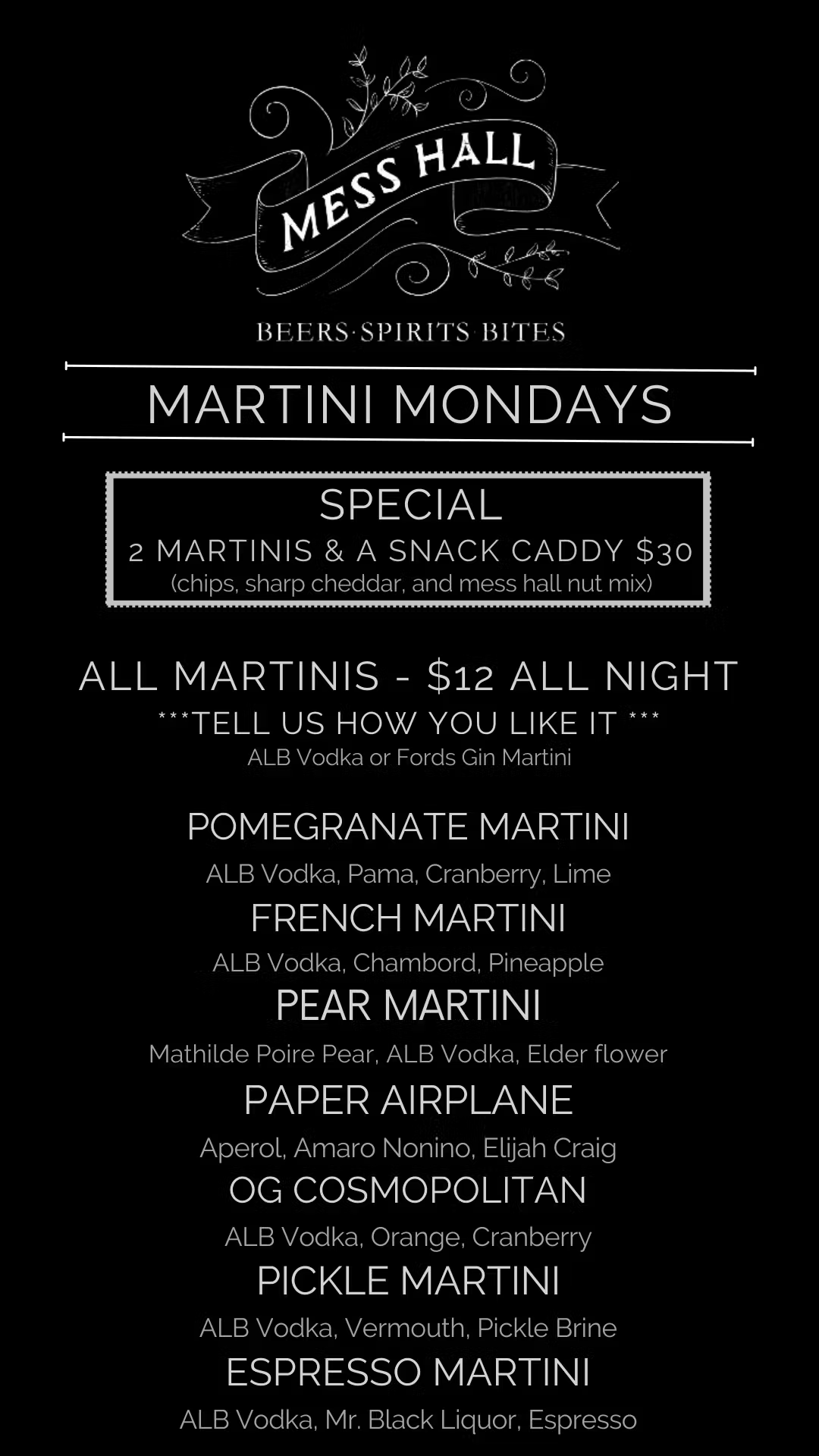 Martini Monday | Mess Hall