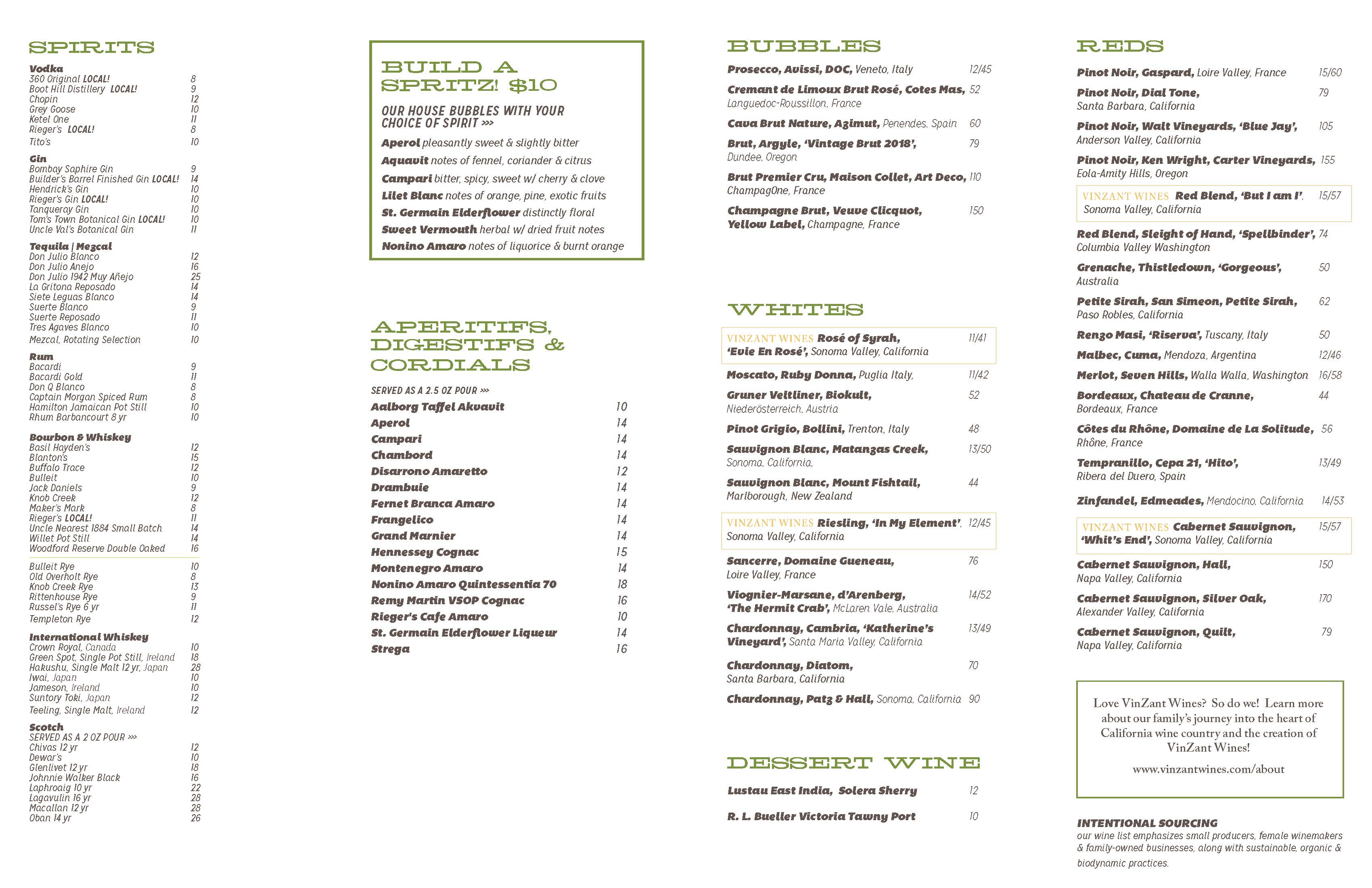 Menus | Merchants Pub & Plate