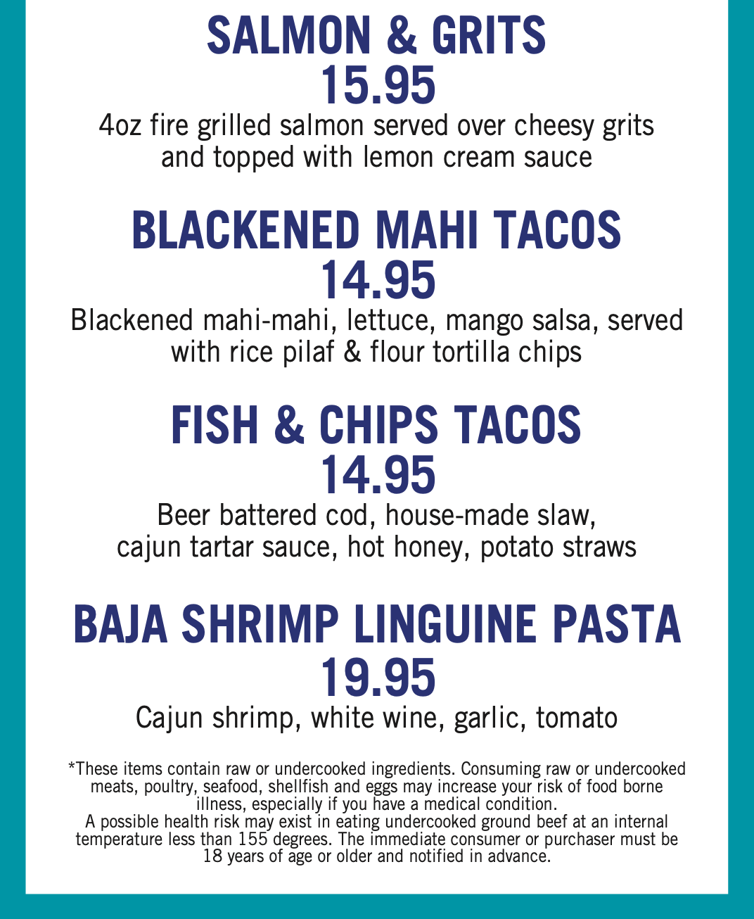 Flying Fish Public Market & Grill Menus