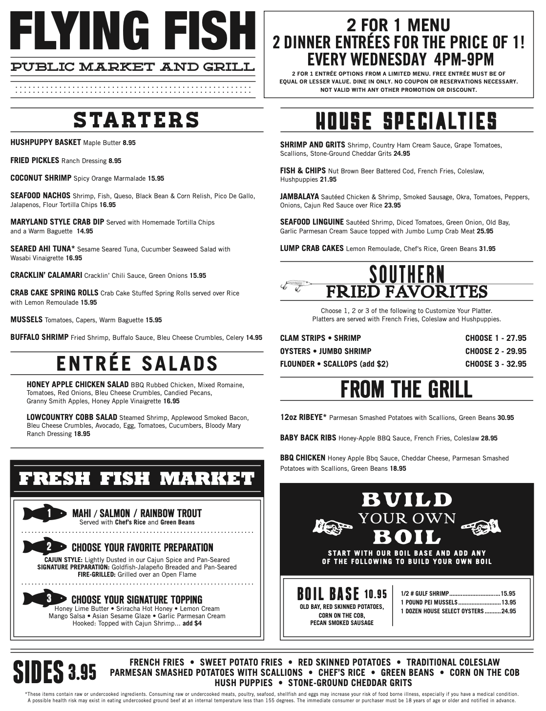Flying Fish Public Market & Grill Menus