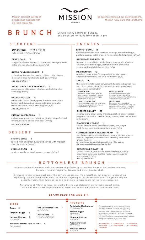 Menus | Mission Dupont