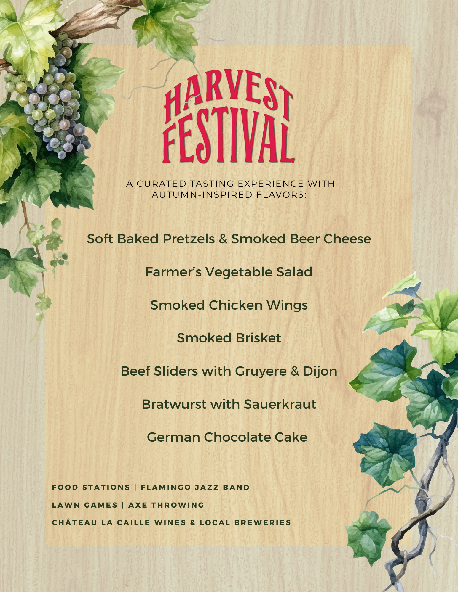 Menus | La Caille in Sandy, UT