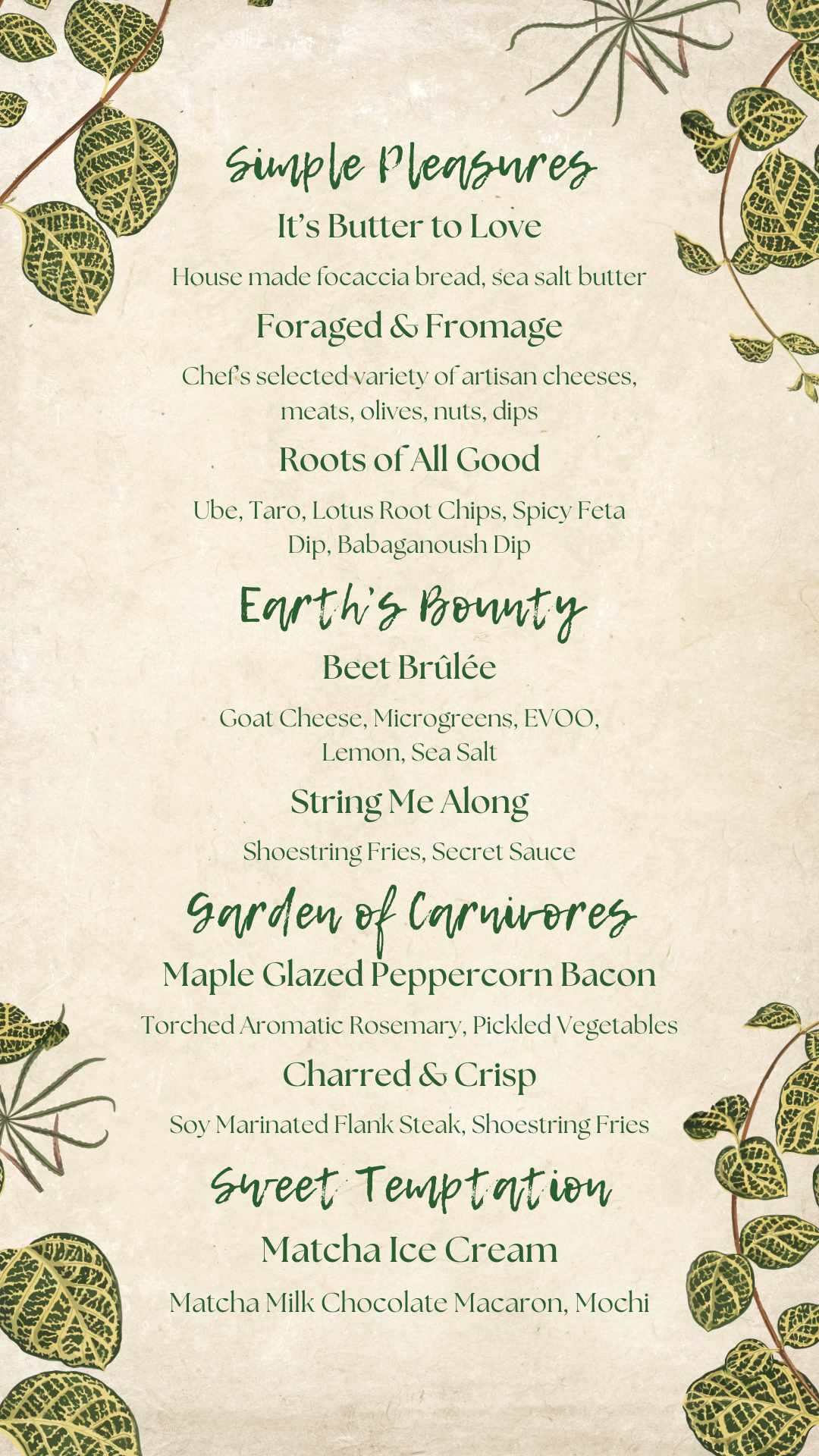 Menus | La Caille in Sandy, UT