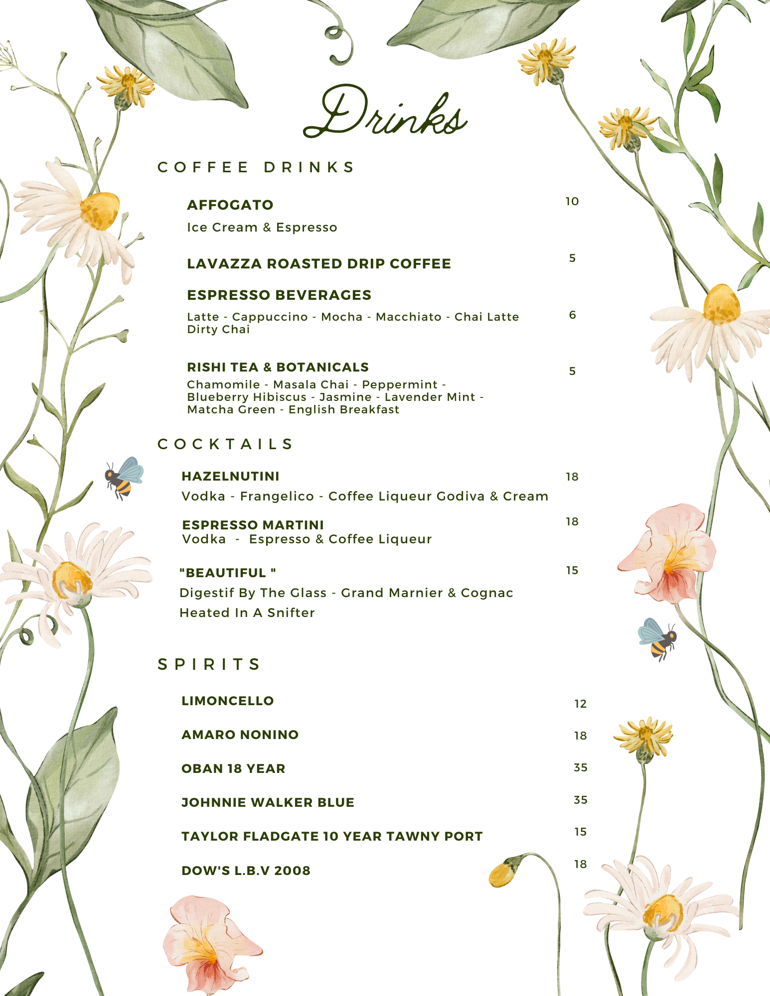 Menus | La Caille in Sandy, UT