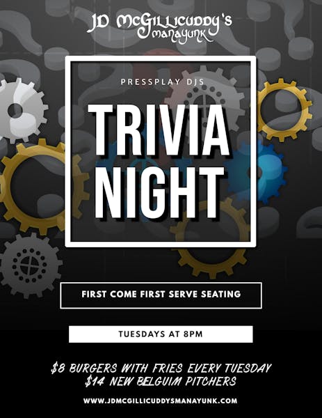 Trivia Tuesdays | JD McGillicuddy's | American Restaurant in ...