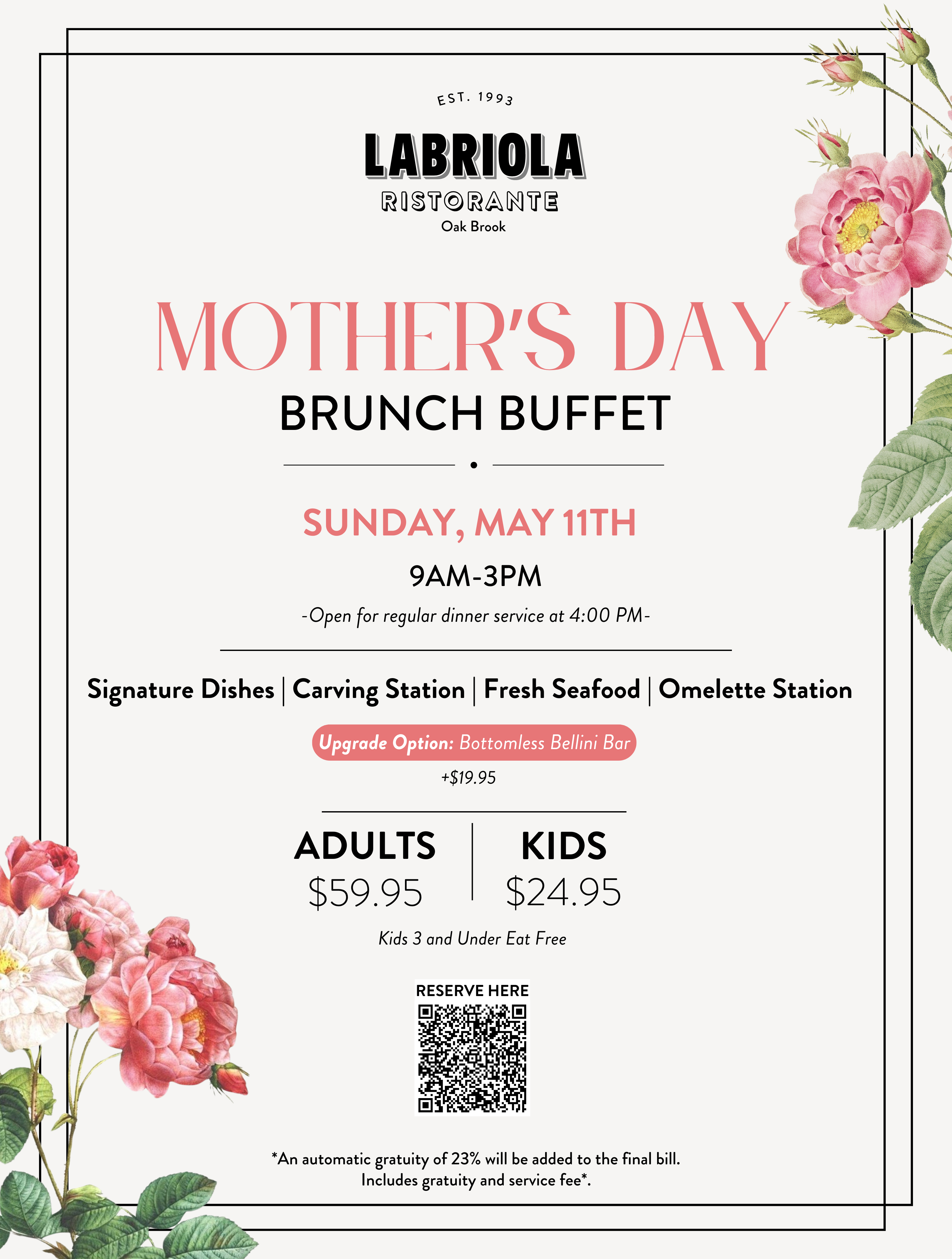 Labriola Ristorante | Italian Restaurant in Oak Brook