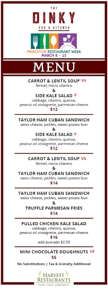 Menus | Dinky Bar & Kitchen