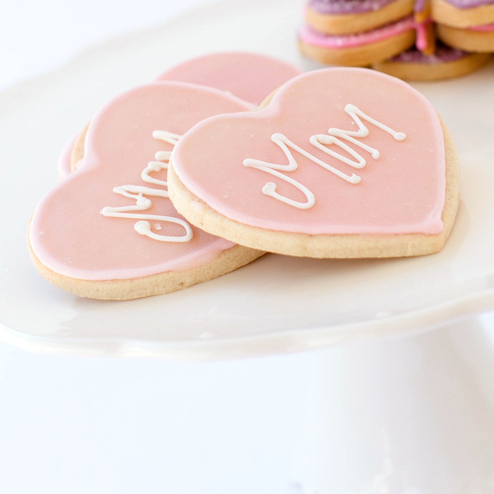 A Dozen heart mom cookies | Kara's Cupcakes