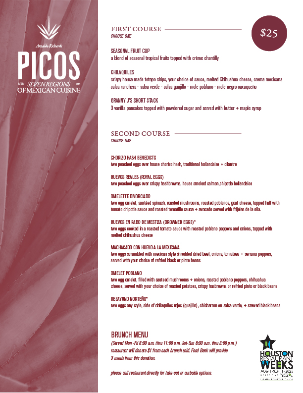 Houston Restaurant Weeks | Arnaldo Richards' Picos Restaurant ...