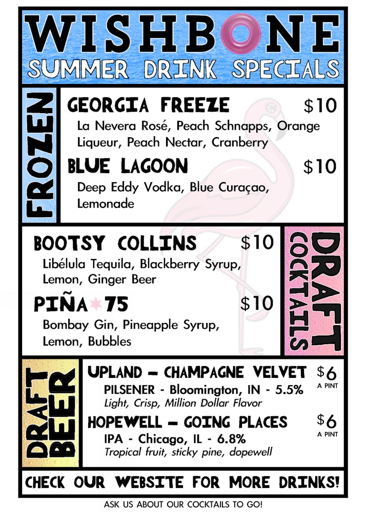 Wishbone West Loop- Menus